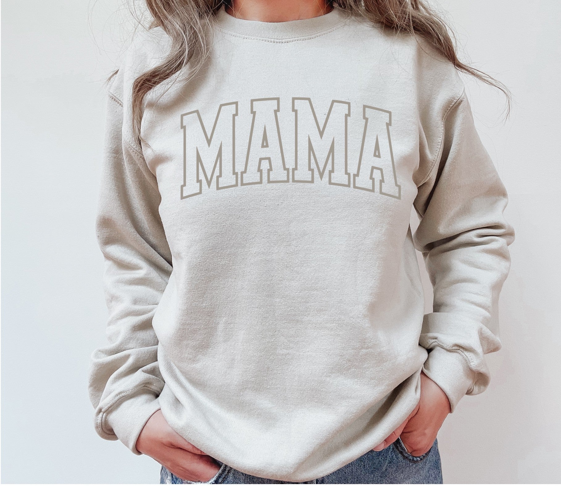 MAMA Embroidered Terry Crew – Southern by Nichole
